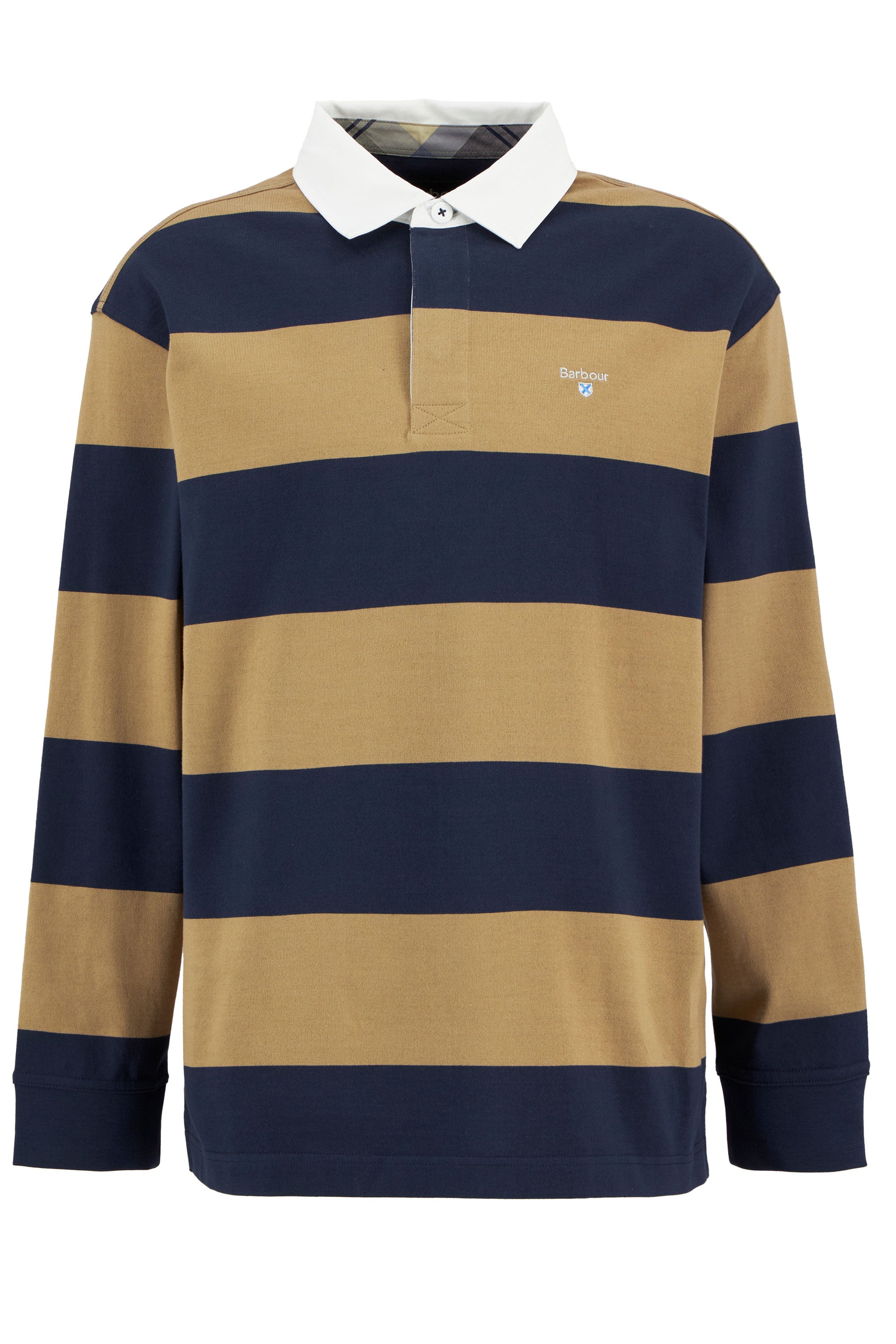 BARBOUR BROOME RUGBY SHIRT NAVY/TRENCH – Michael Stewart