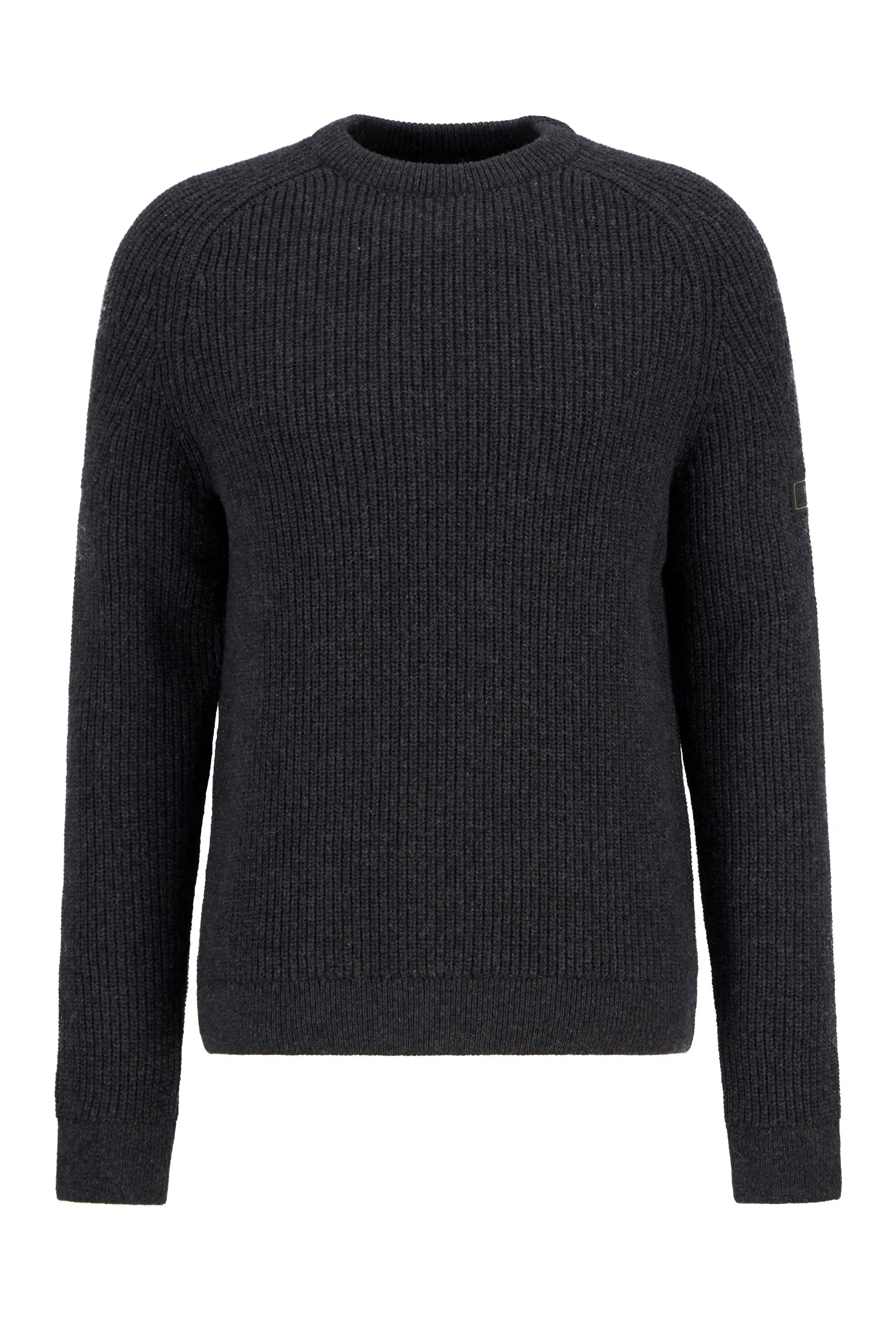 BARBOUR INTERNATIONAL CHESTER CREW KNITTED JUMPER CHARCOAL – Michael ...