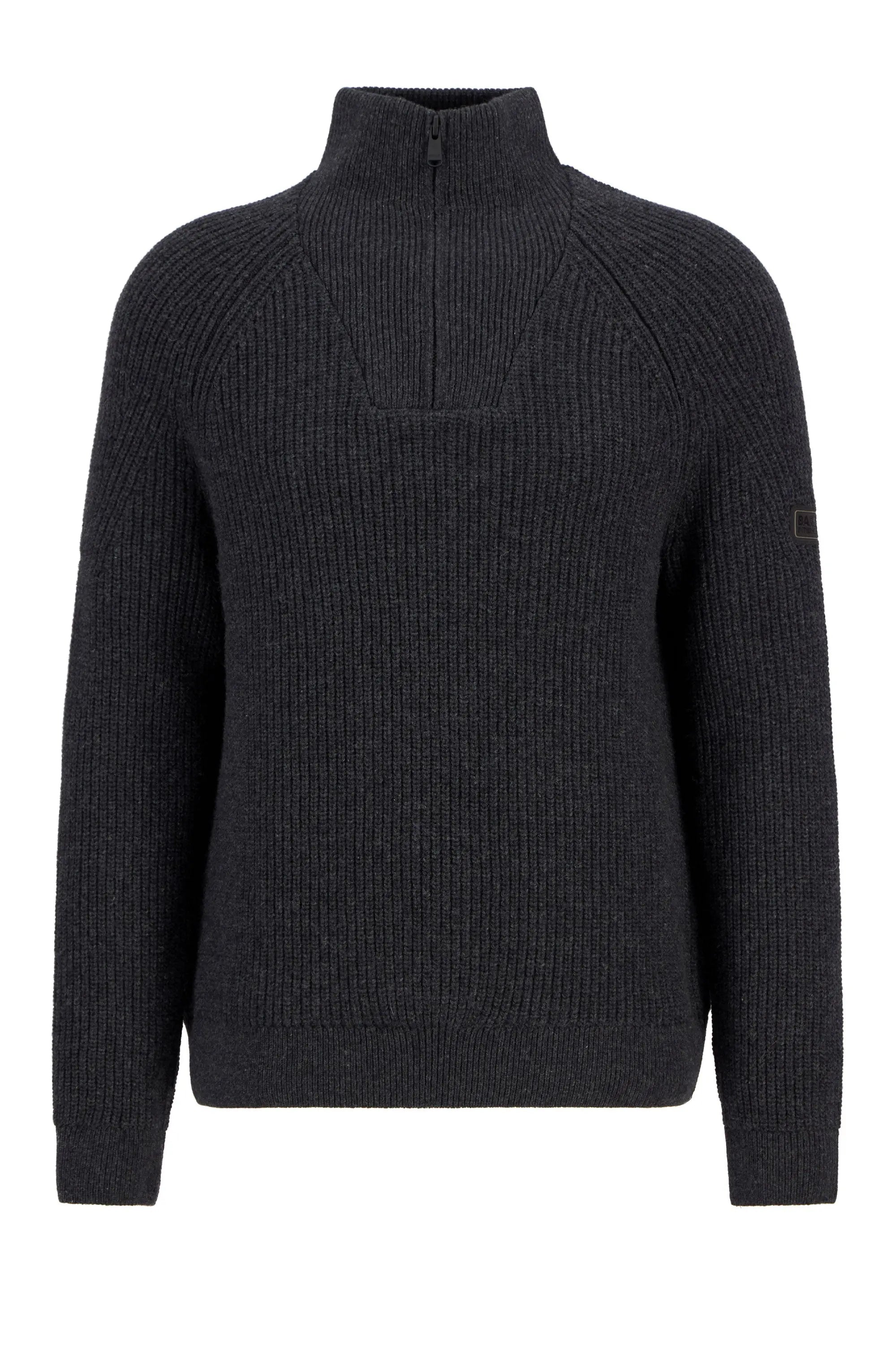 BARBOUR INTERNATIONAL CHESTER FUNNEL KNITTED JUMPER CHARCOAL – Michael ...