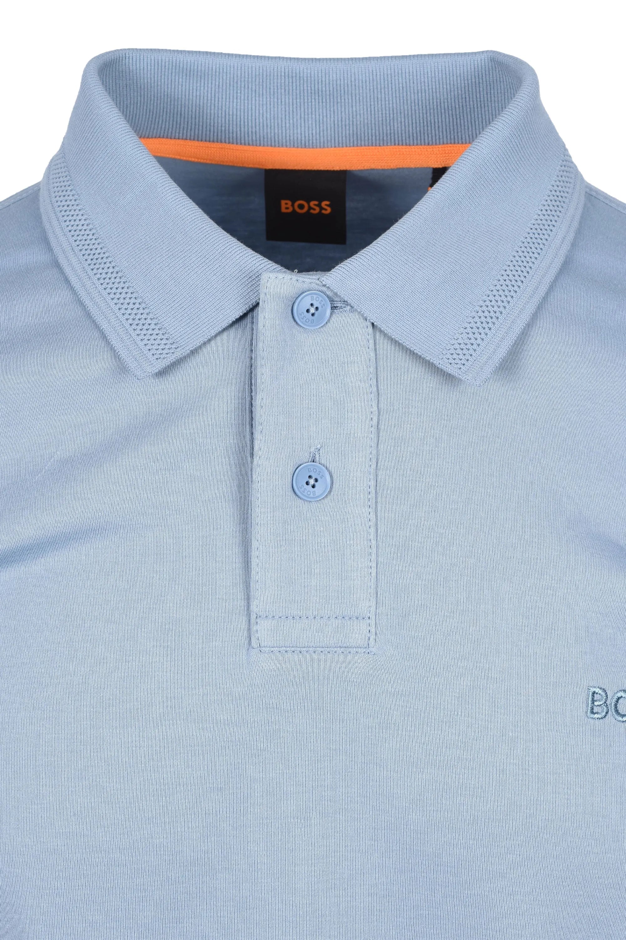 Boss Orange Interlock Polo Light Pastel Blue – Michael Stewart