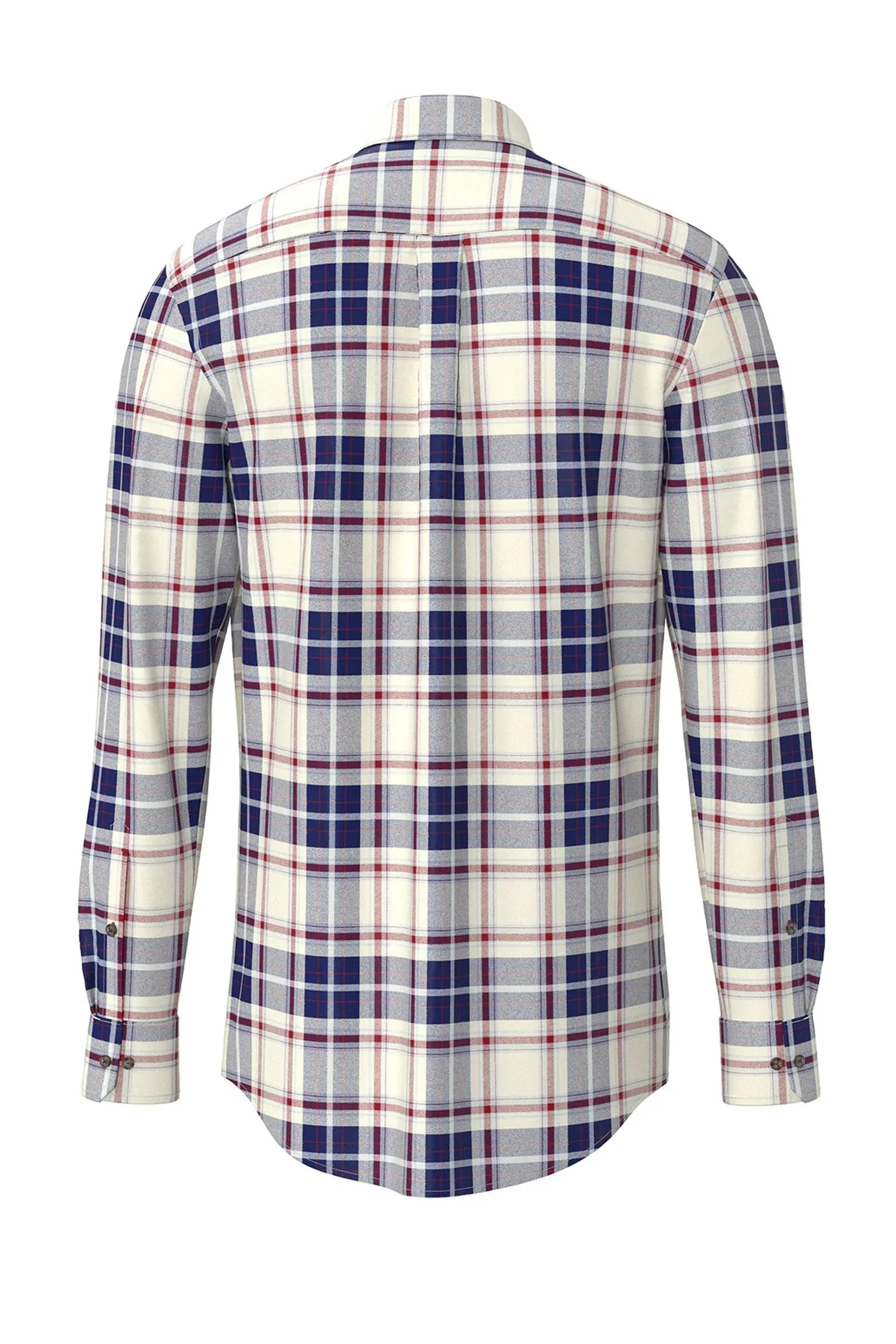 Fynch-Hatton Long Sleeve Checked Shirt Garnet Red – Michael Stewart