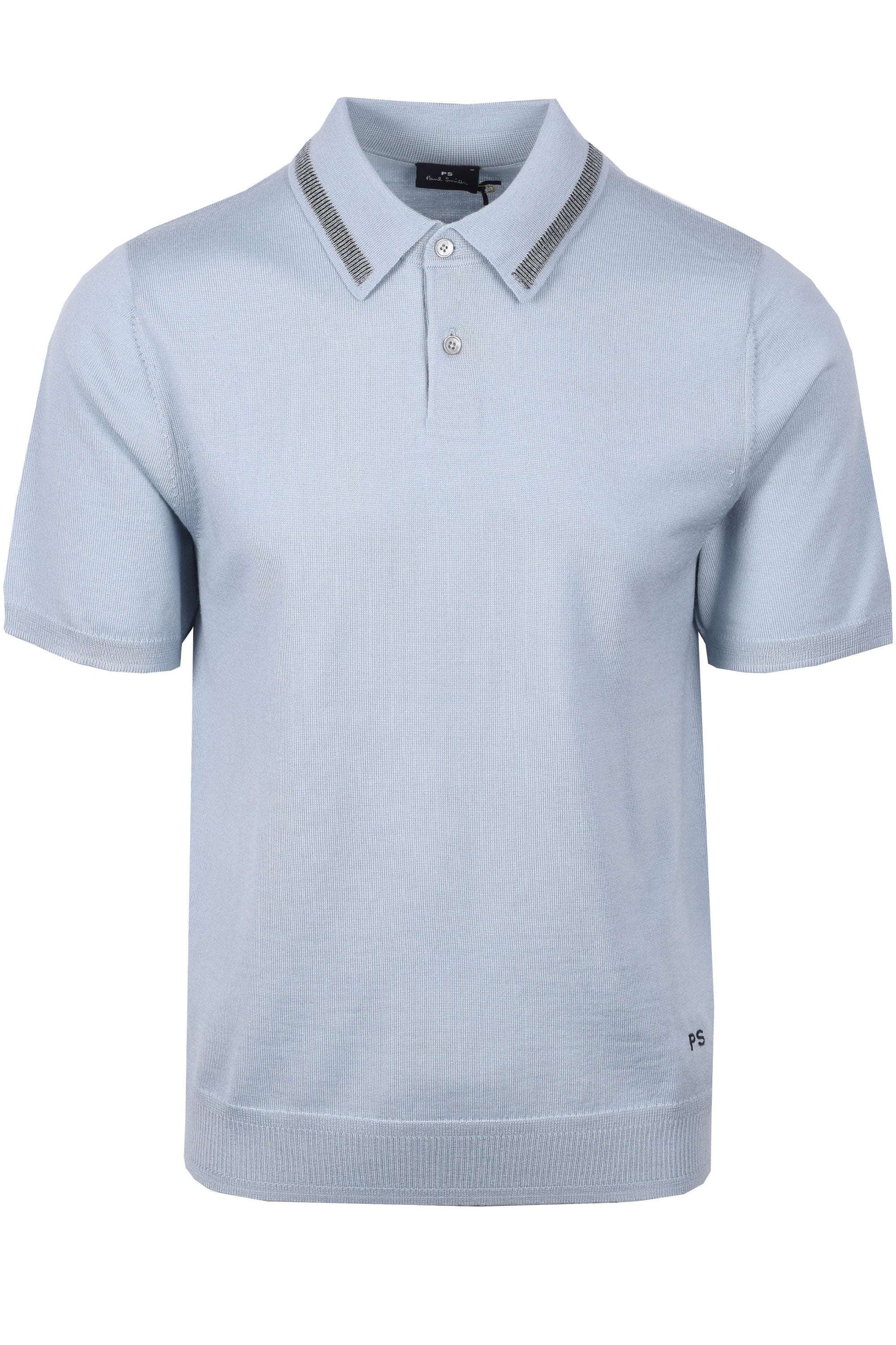 PAUL SMITH MERINO SWEATER SS POLO BLUE – Michael Stewart