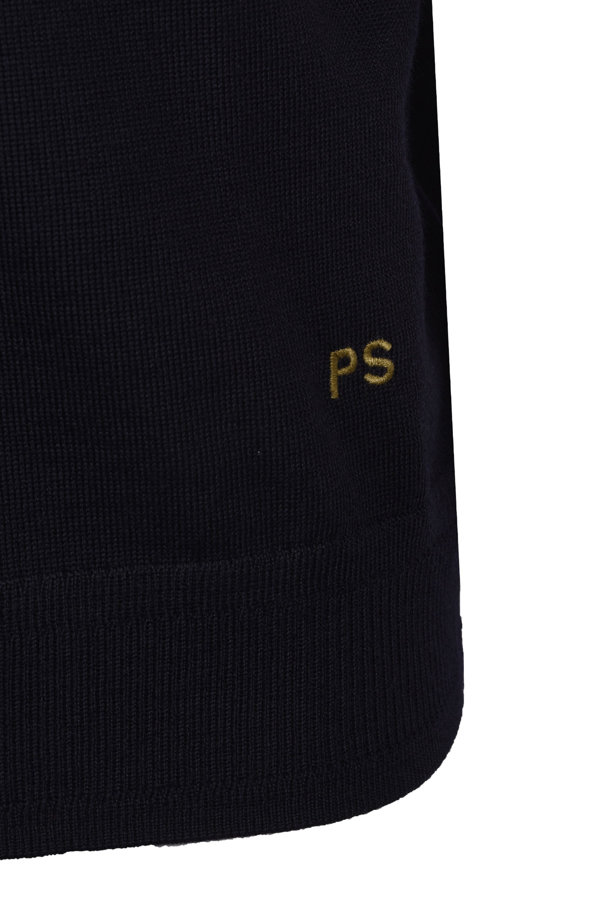 PAUL SMITH MERINO SWEATER SS POLO NAVY – Michael Stewart
