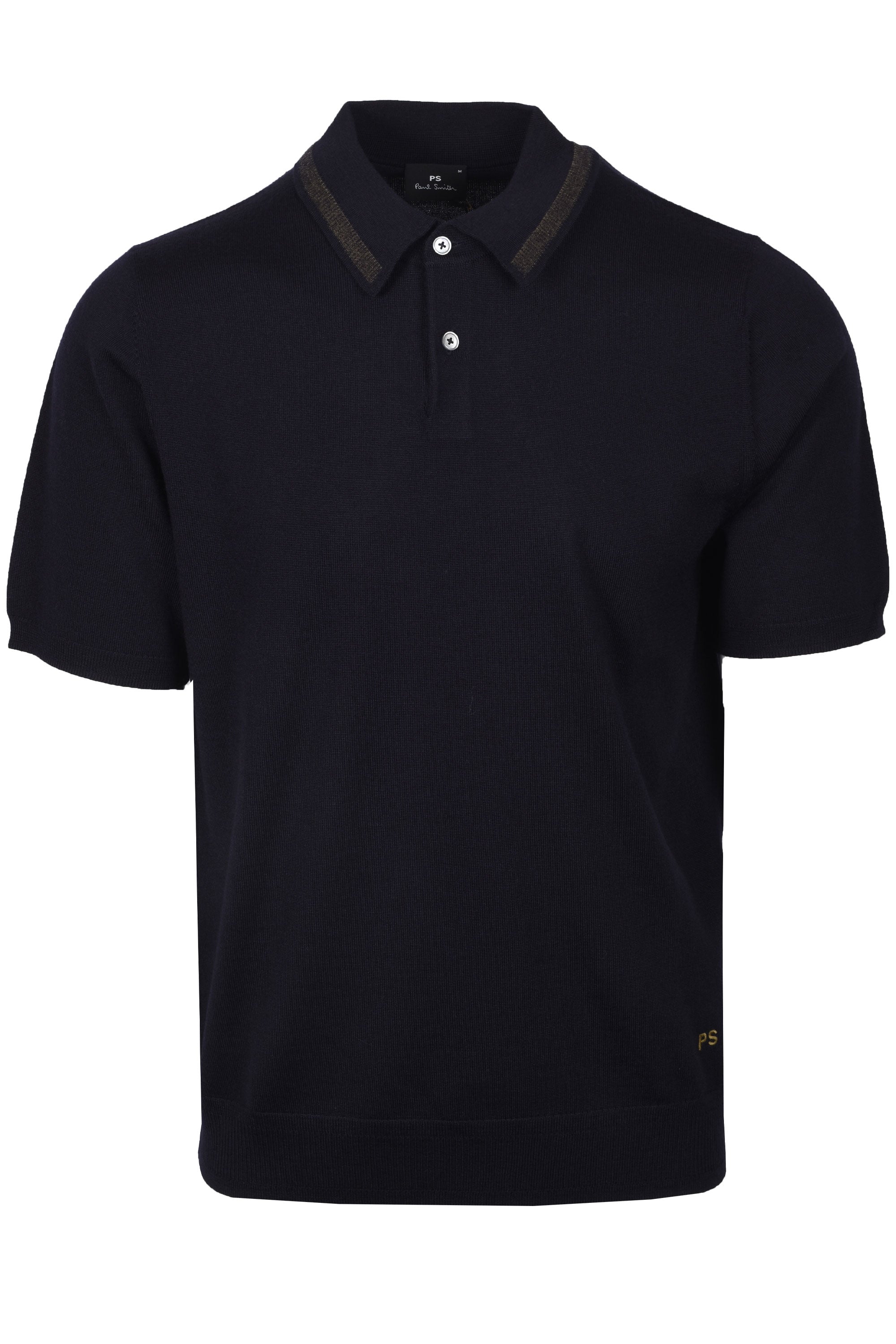 PAUL SMITH MERINO SWEATER SS POLO NAVY – Michael Stewart